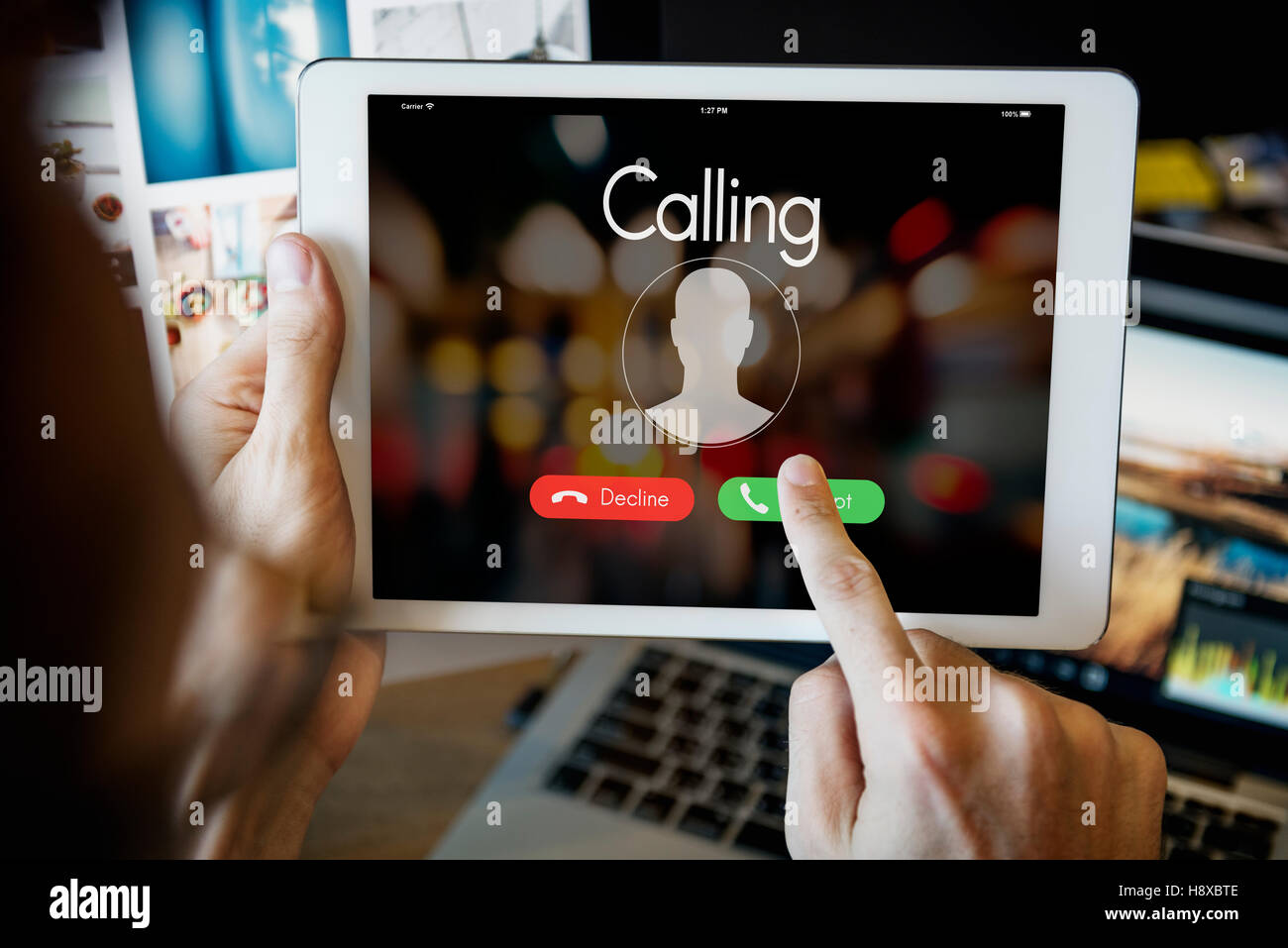 Calling Incoming Communication Connect Concept Stock Photo - Alamy