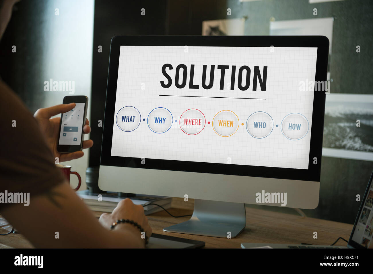 Solution Problem Solving Share Ideas Concept Stock Photo - Alamy