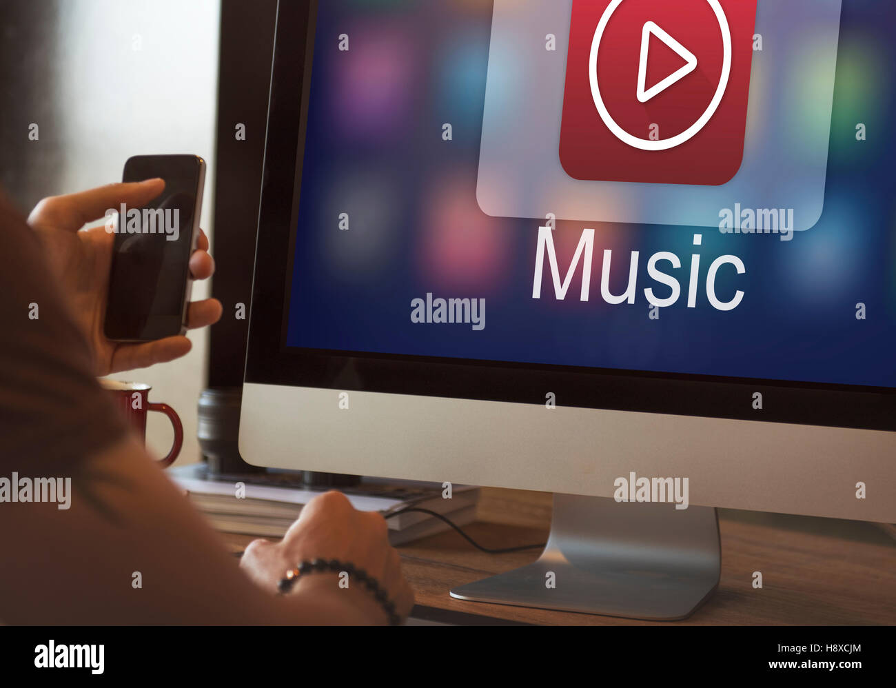 Music Player Button Application Icon Graphic Concept Stock Photo - Alamy