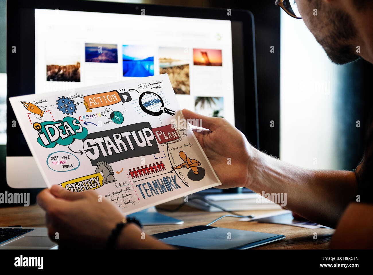 Startup Plan Analysis Graphic Concept Stock Photo - Alamy