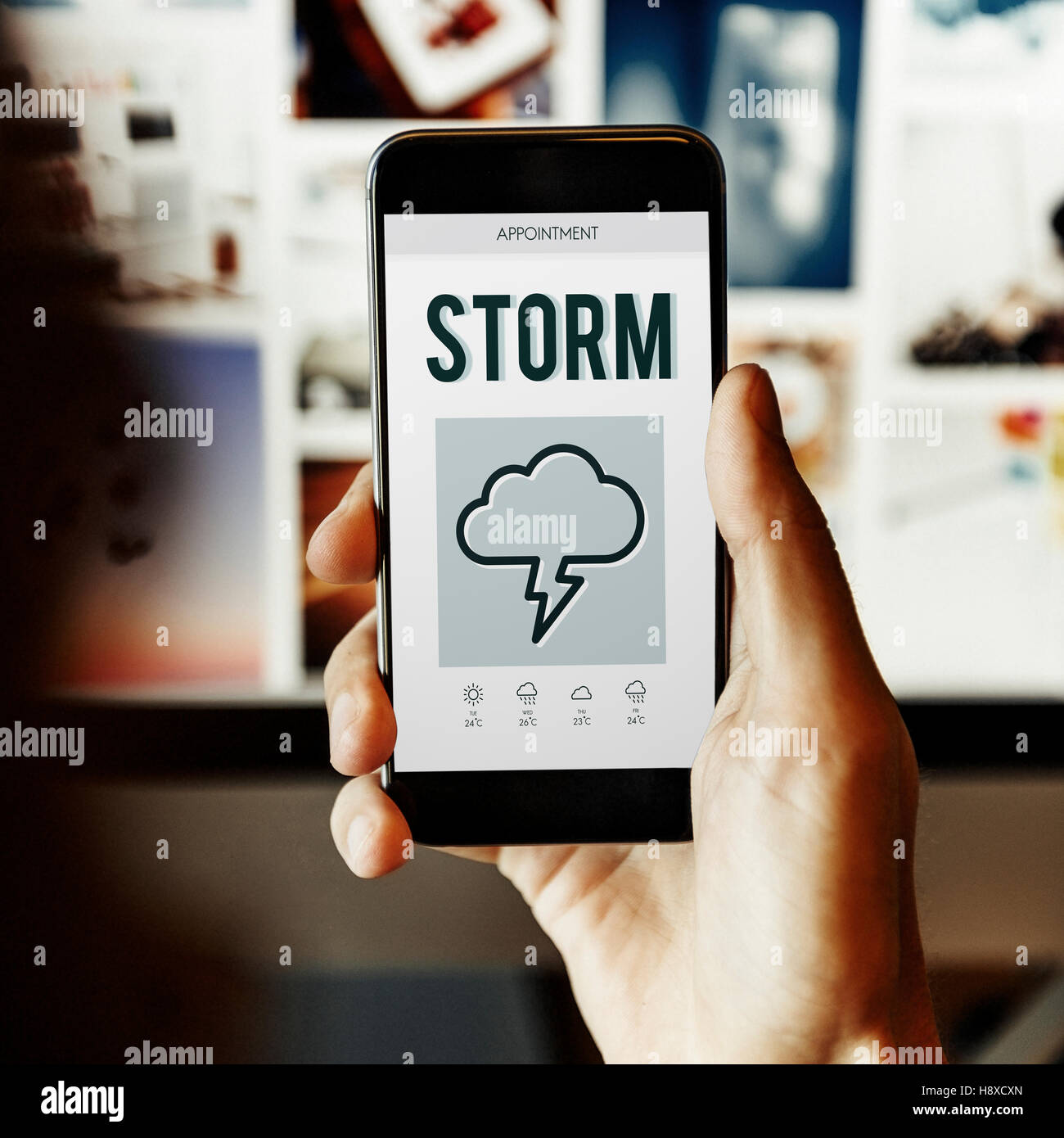 Forecast Overcast Weather Report Concept Stock Photo - Alamy