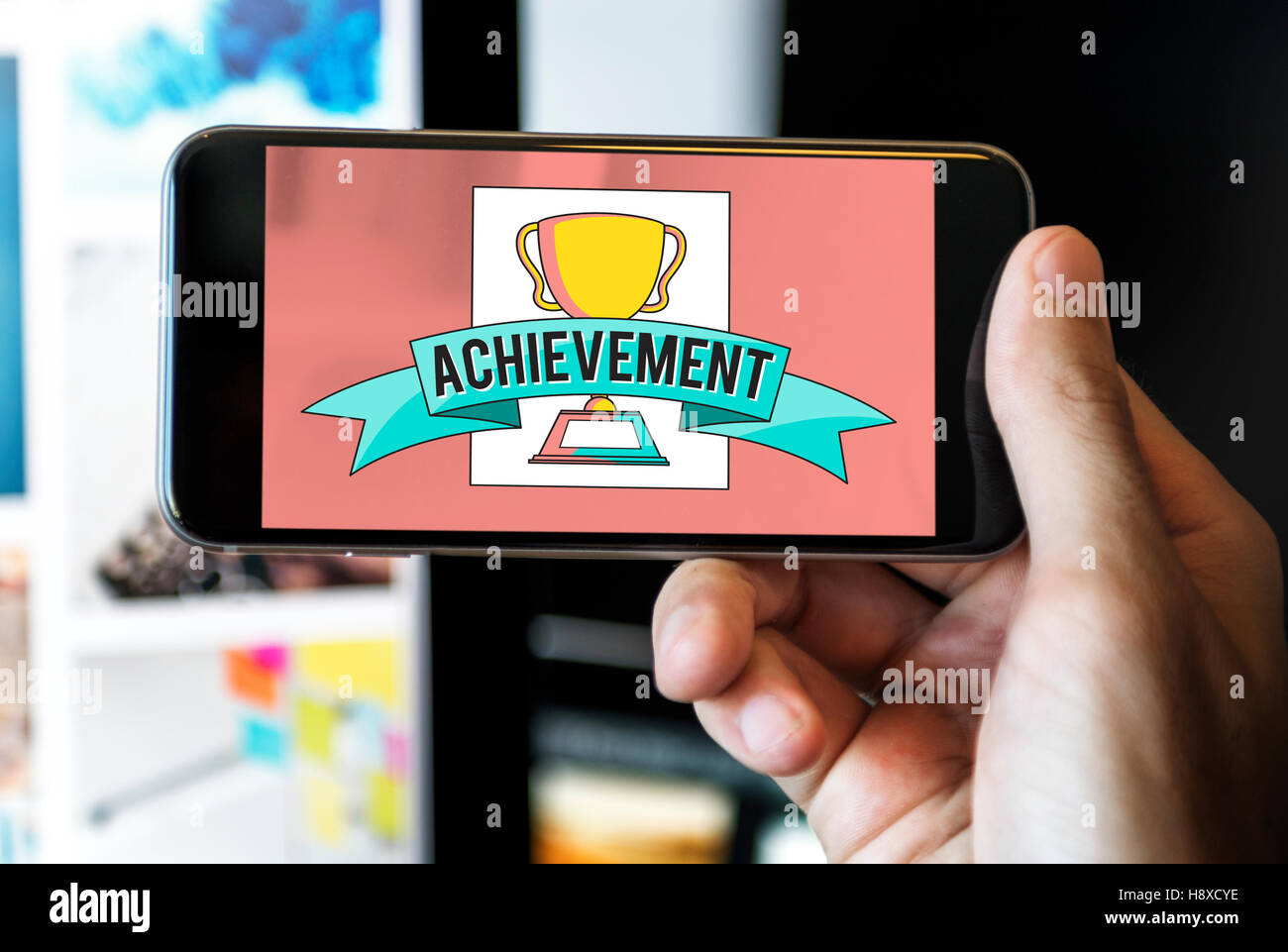Trophy cup with ribbon hi-res stock photography and images - Alamy