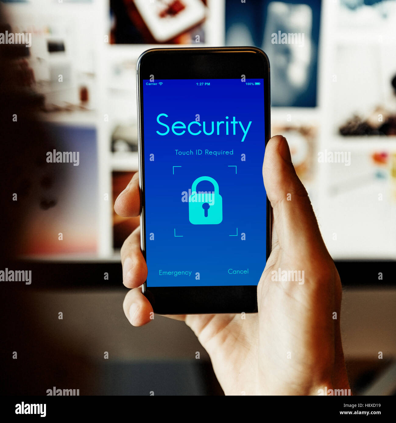 Digital Security Lockscreen Concept Stock Photo - Alamy