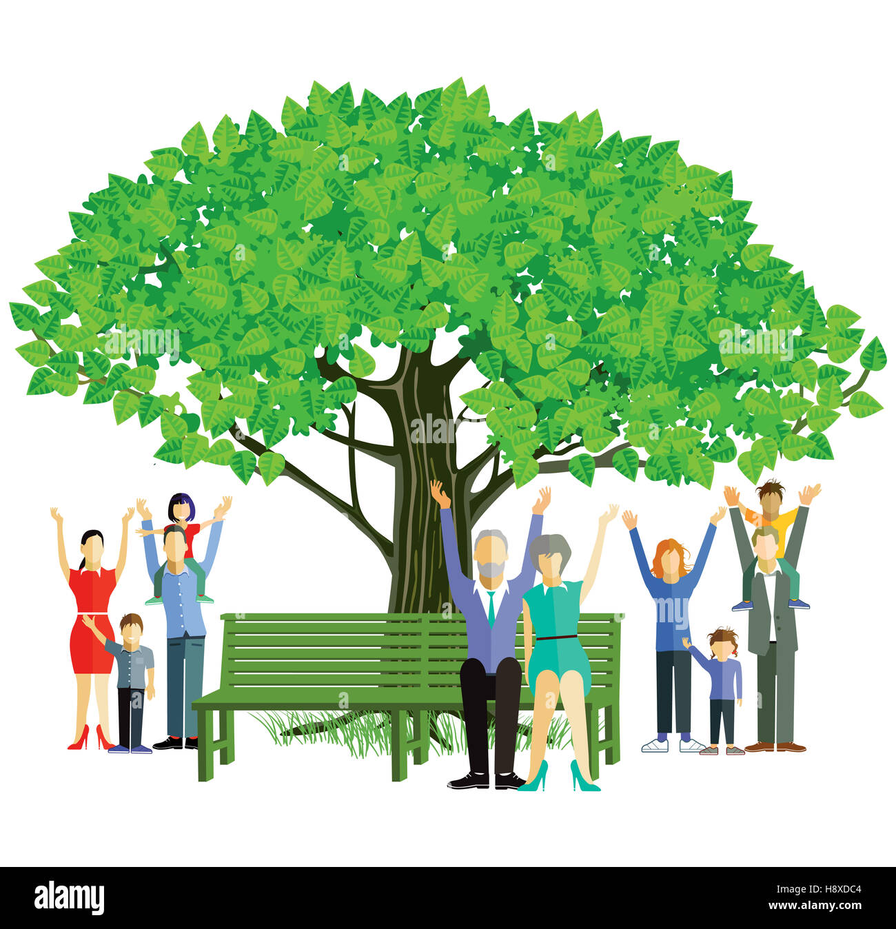 generations tree, family Stock Photo - Alamy