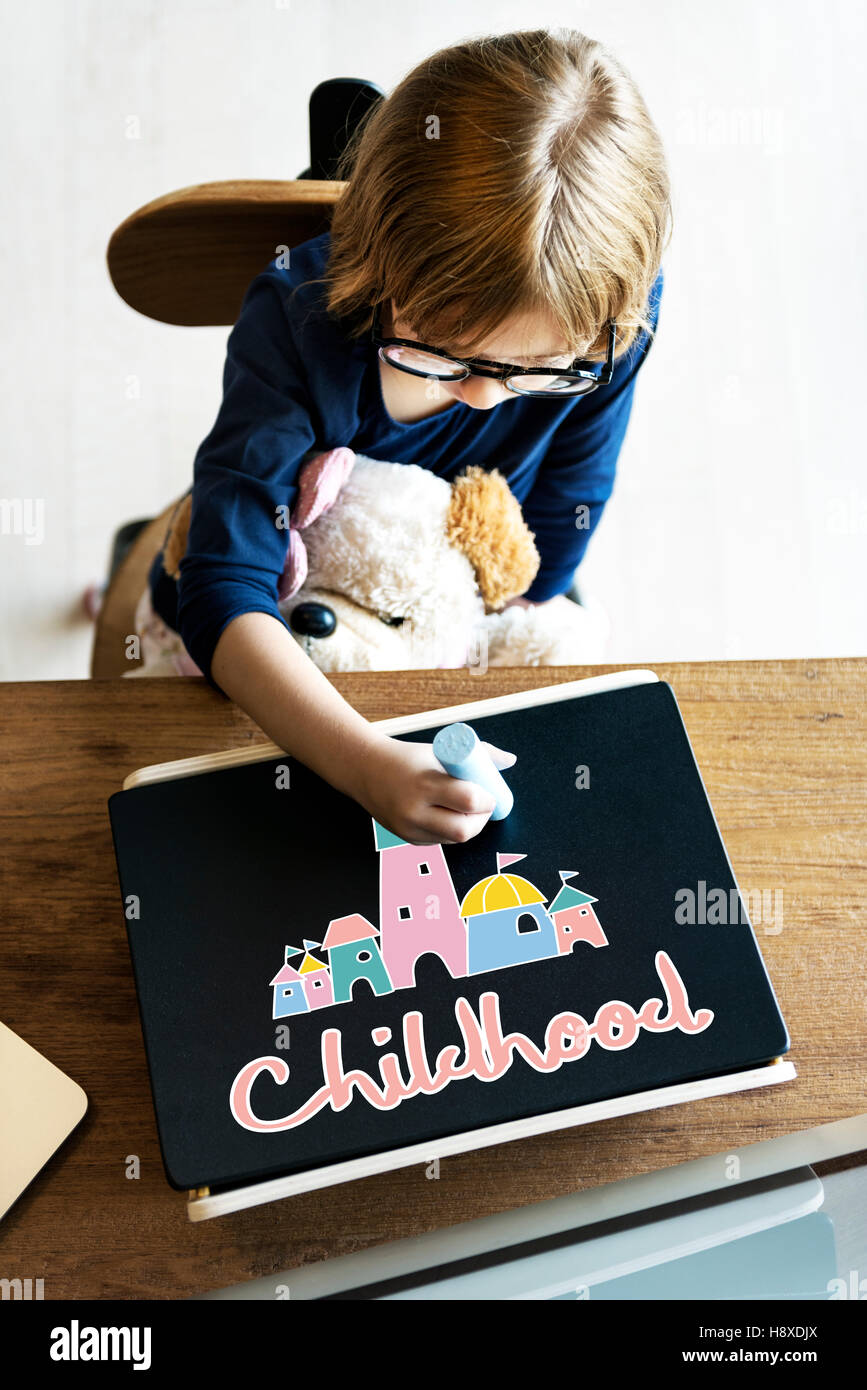 Childhood Children Palace Castle Graphic Concept Stock Photo - Alamy