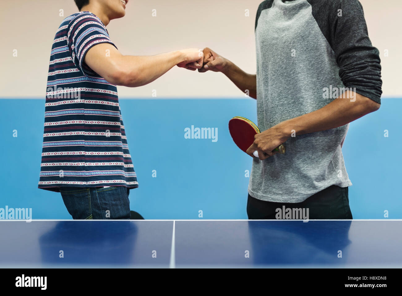 Ping Pong Table Tennis Game Practicing Sport Concept Stock Photo - Alamy