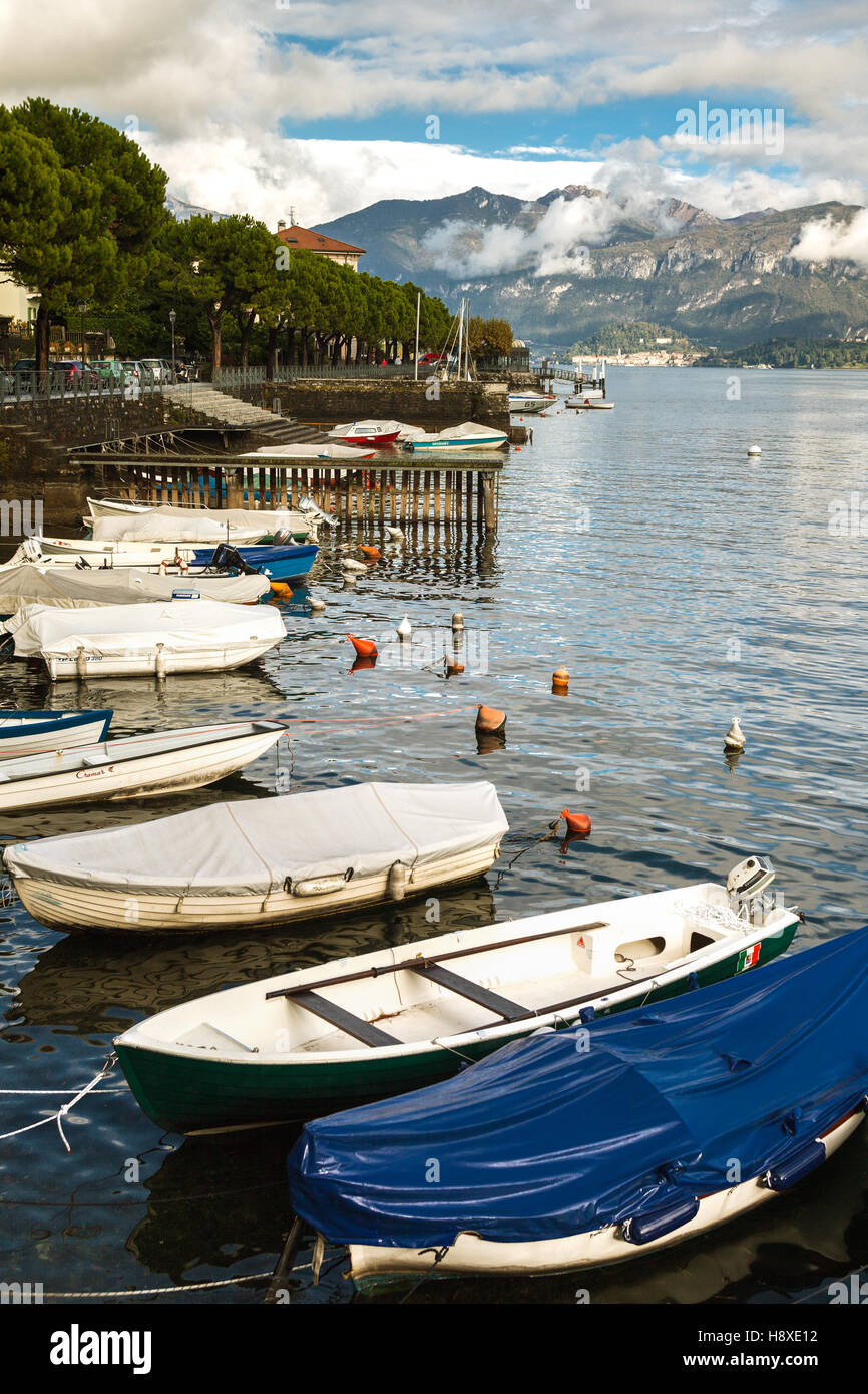 View across Lake Como at the waterfront, Sala comacina. Italy Stock ...