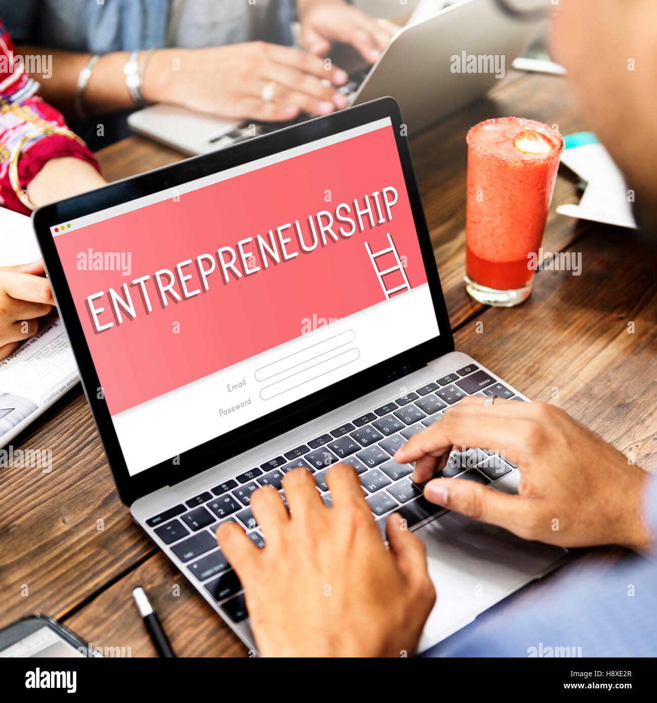 Entrepreneurship Goals Strategy Target Login Graphic Concept Stock ...