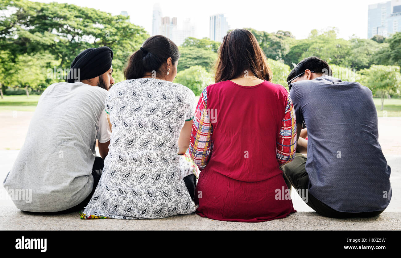 Indian Ethnicity Friendship Togetherness Concept Stock Photo - Alamy
