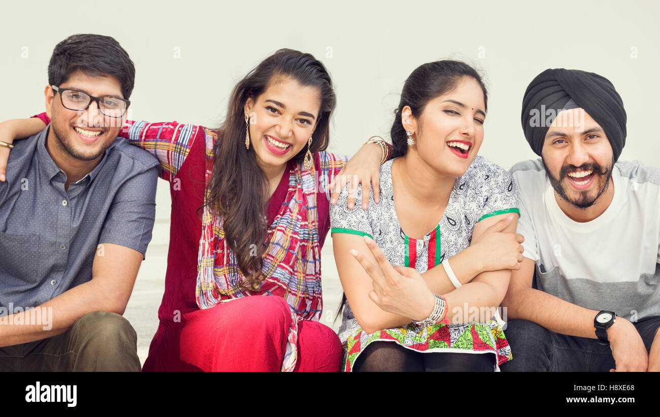 Indian Ethnicity Friendship Togetherness Concept Stock Photo - Alamy