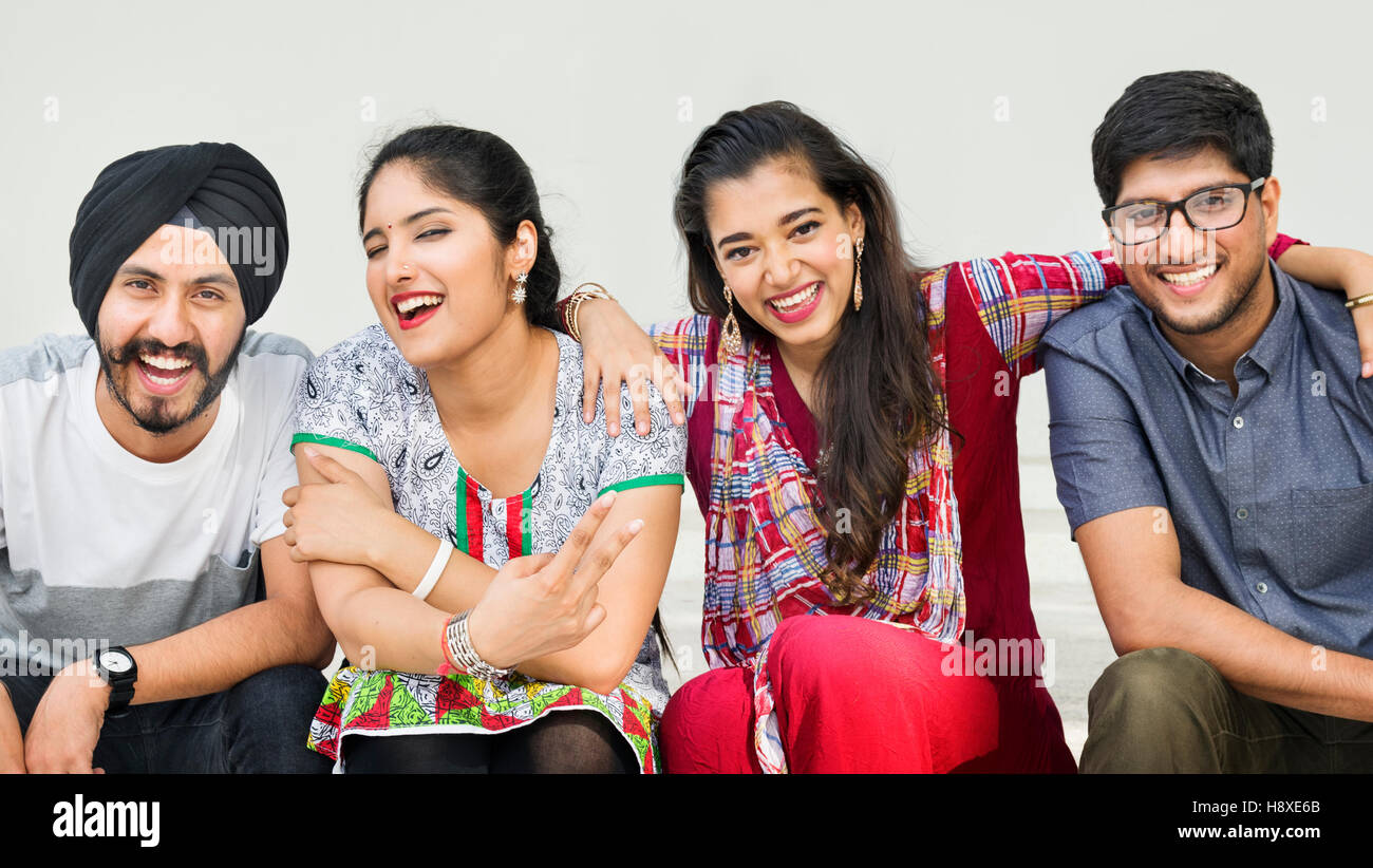 Indian Ethnicity Friendship Togetherness Concept Stock Photo - Alamy