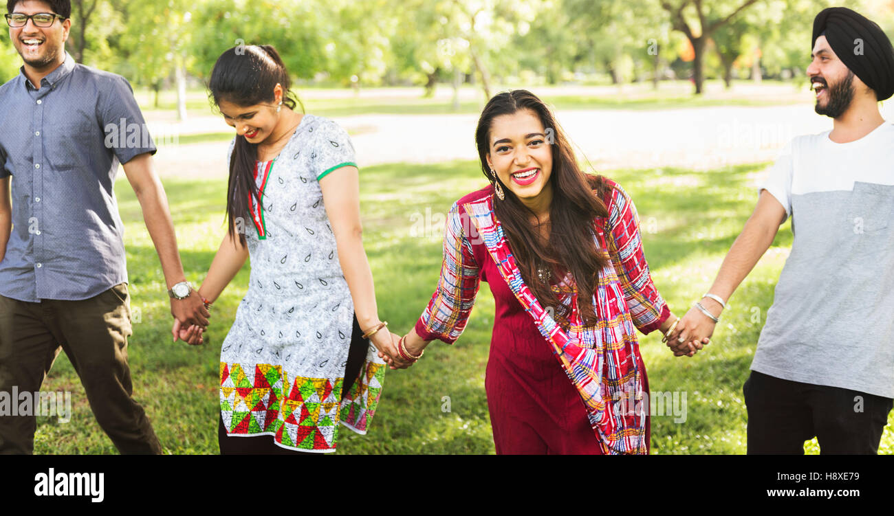 Indian Ethnicity Friendship Togetherness Concept Stock Photo - Alamy