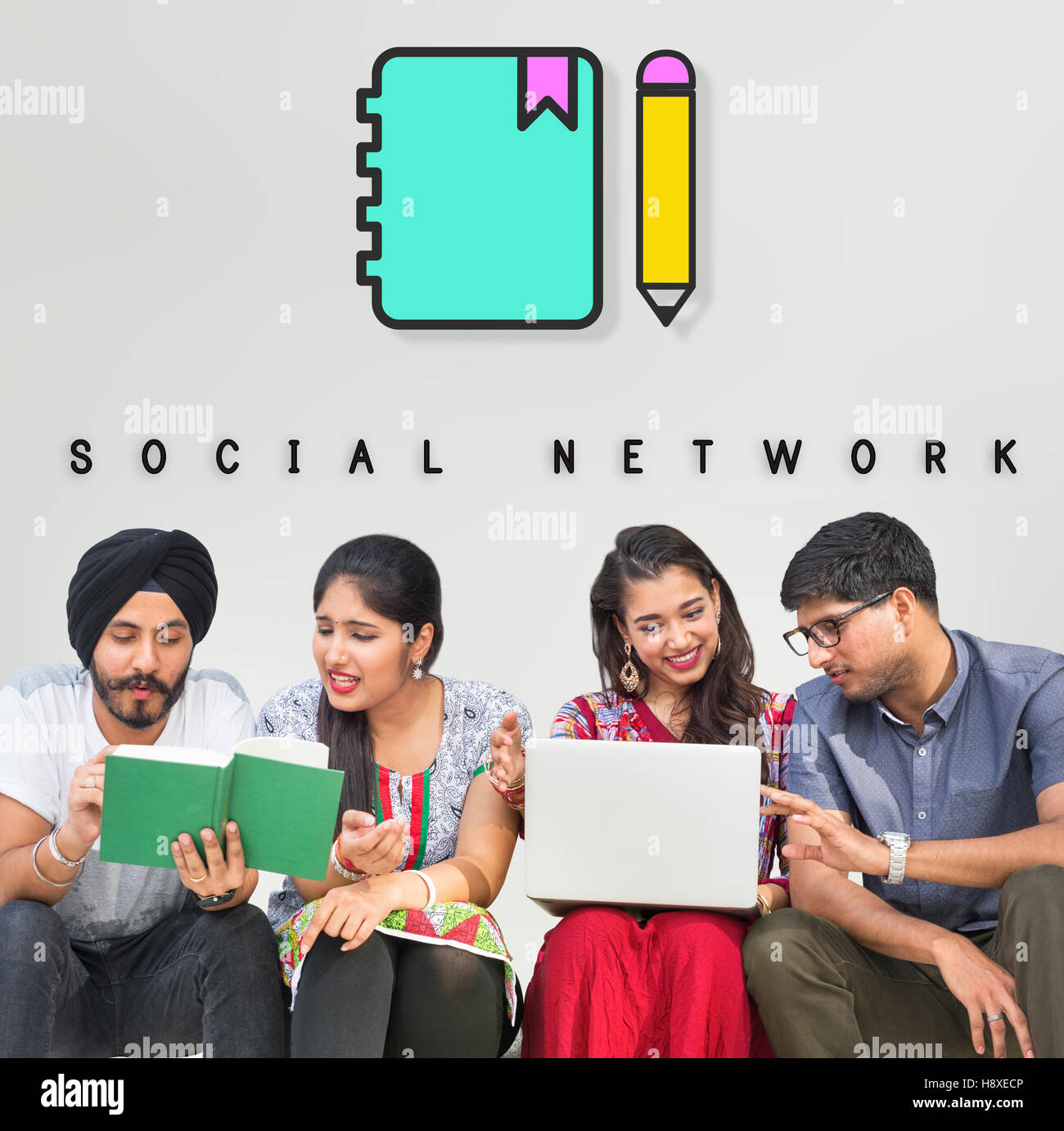 Notebook Pencil Write Communication Graphic Concept Stock Photo - Alamy