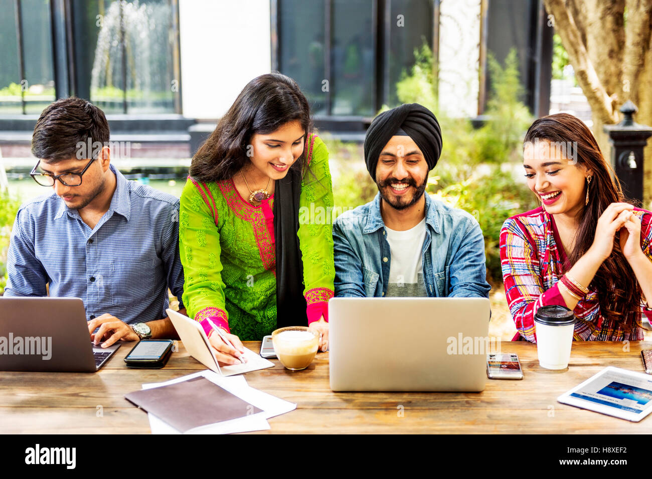 University Students Teamwork Technology Concept Stock Photo - Alamy