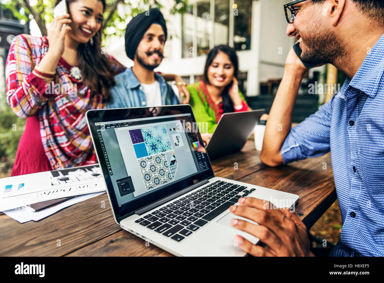 University Students Teamwork Technology Concept Stock Photo - Alamy