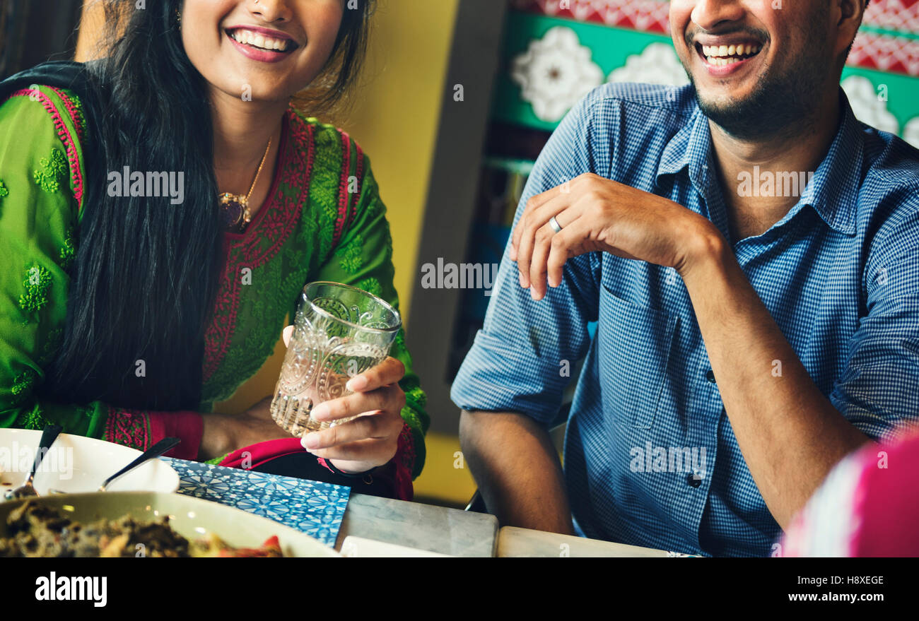 Friends Hangout Restaurant Happy Concept Stock Photo - Alamy