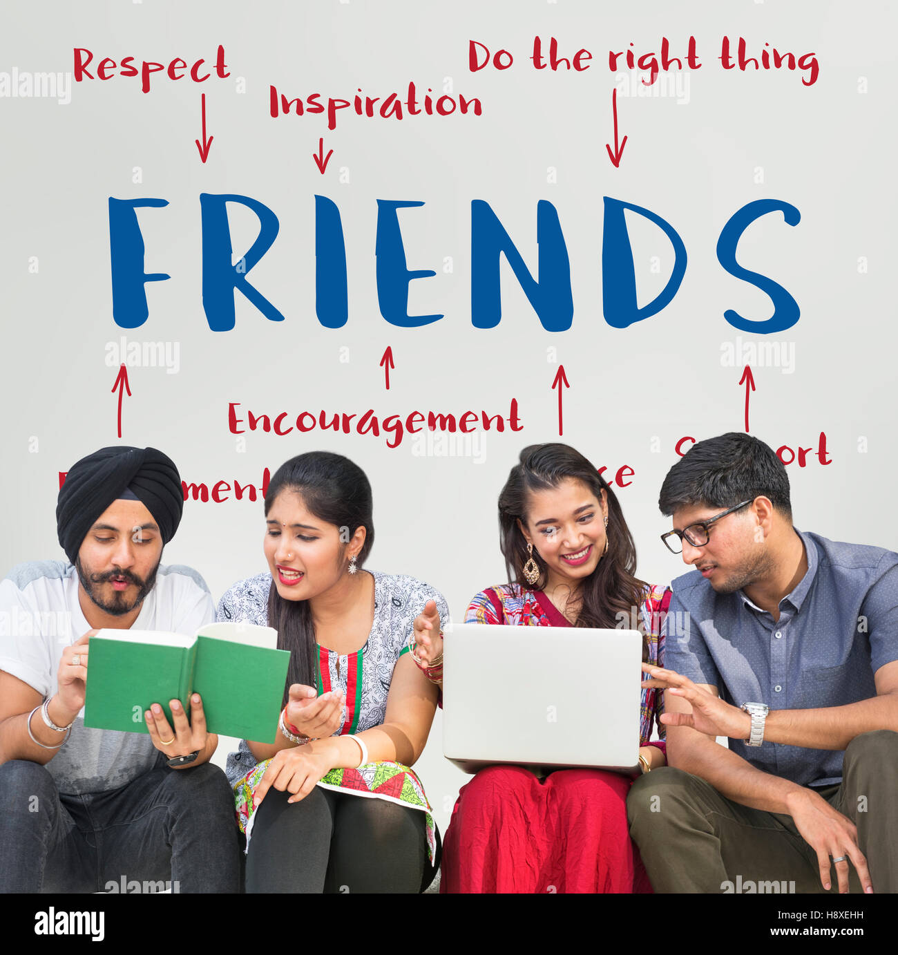 Friends Inspiration Diagram Graphic Concept Stock Photo - Alamy