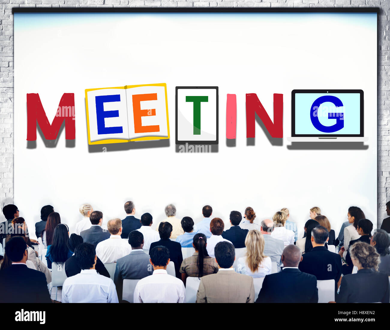 Meeting Conference Seminar Brainstorming Discussion Concept Stock Photo ...