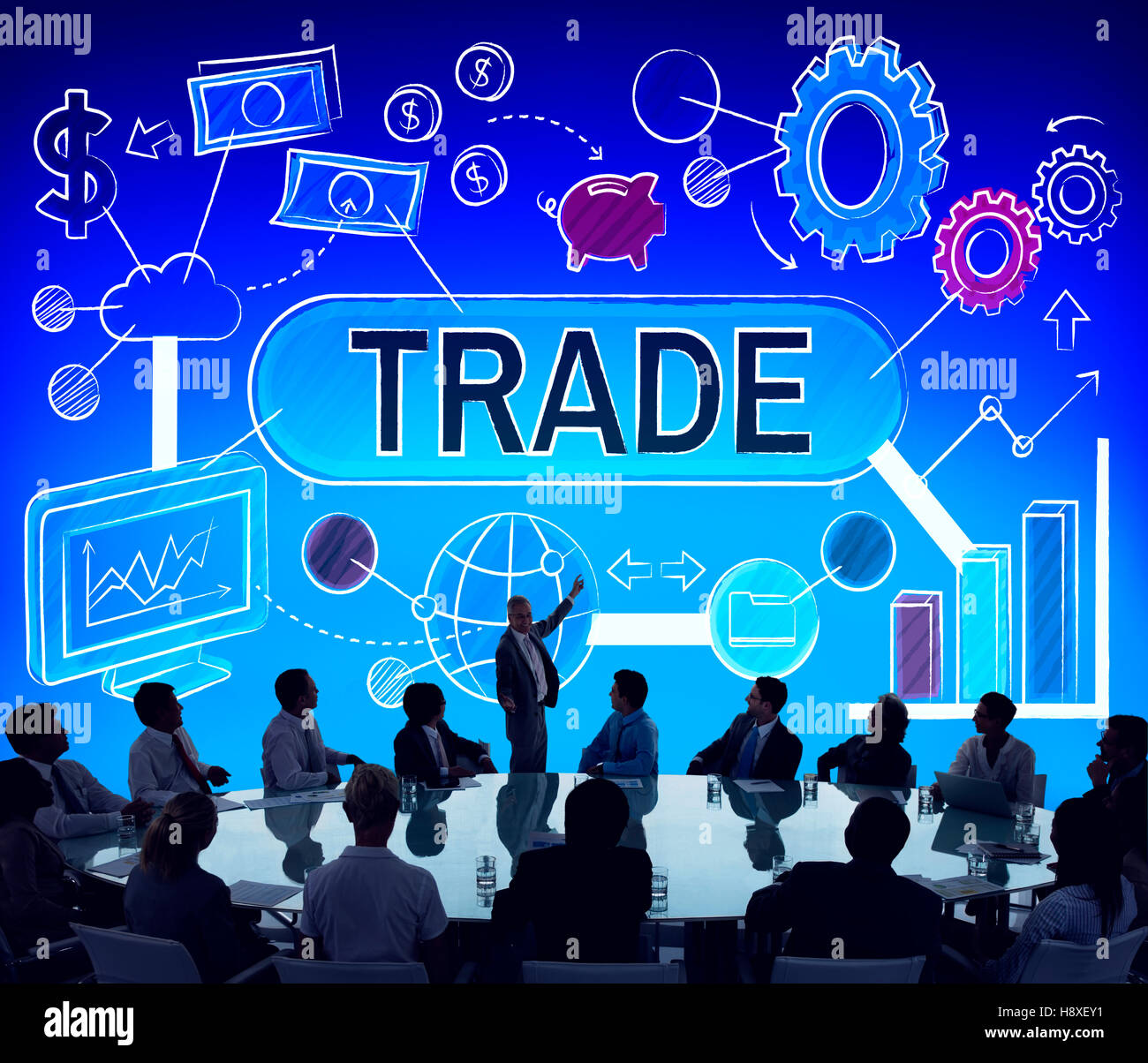 Trade Swap Deal Exchange Merchandise Commerce Concept Stock Photo - Alamy