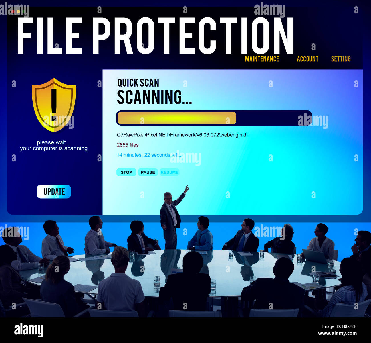 Data File Protection Firewall Malware Removal Concept Stock Photo - Alamy