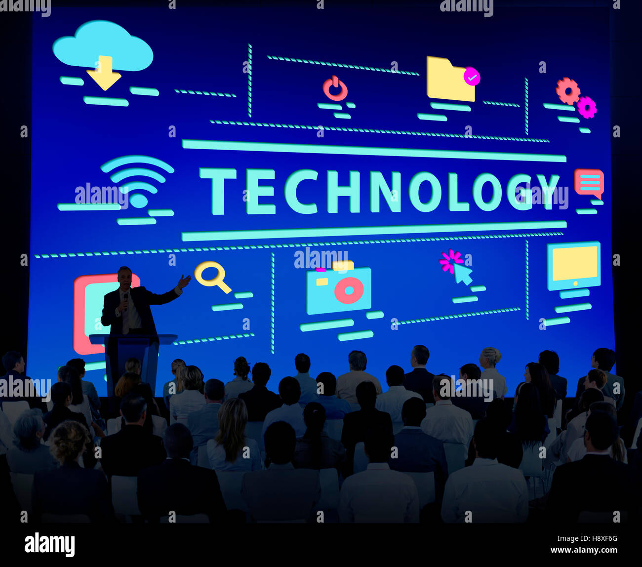Technology Modern Device Connection Network Concept Stock Photo - Alamy