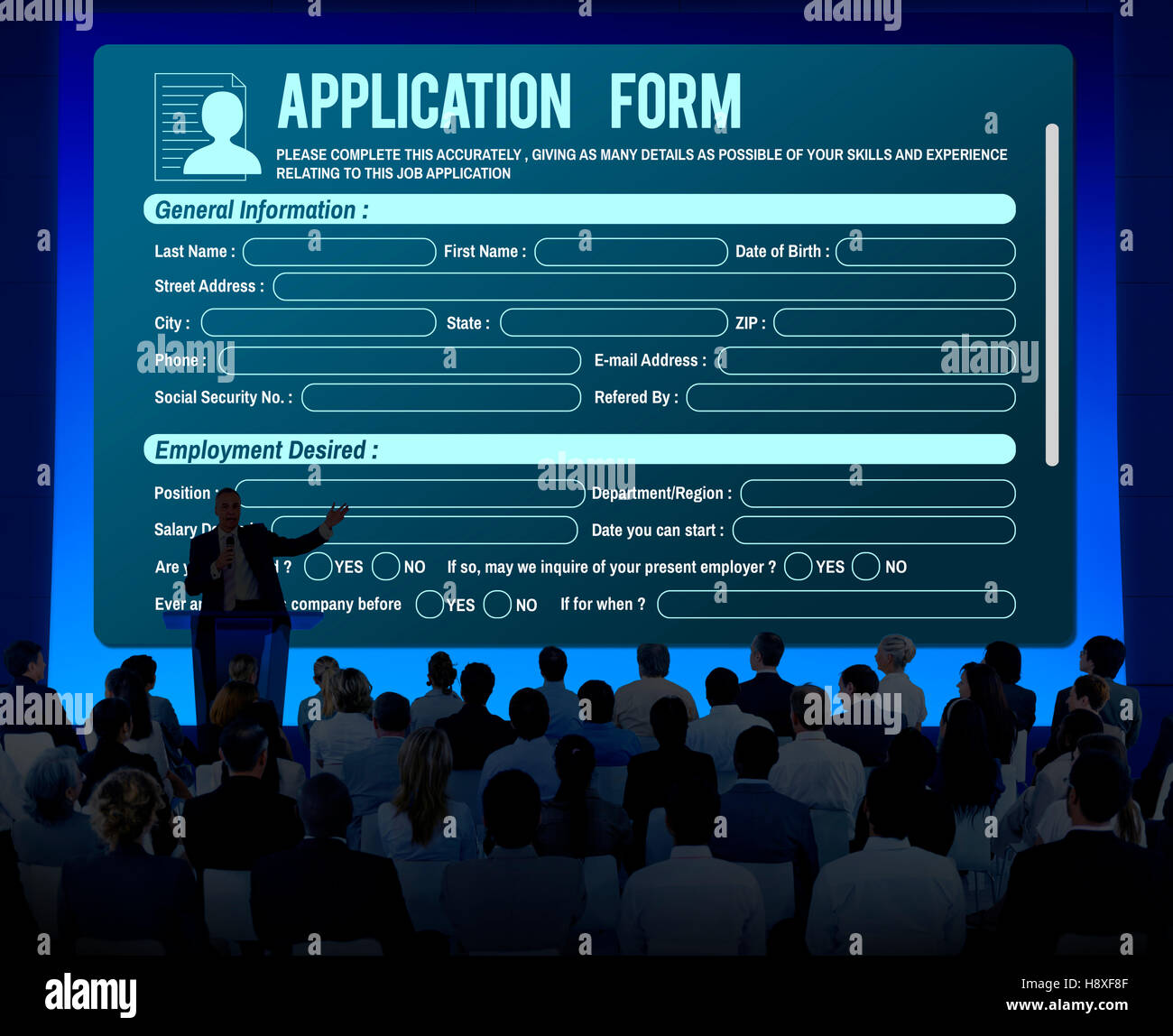 Online Web Job Application Form Concept Stock Photo - Alamy