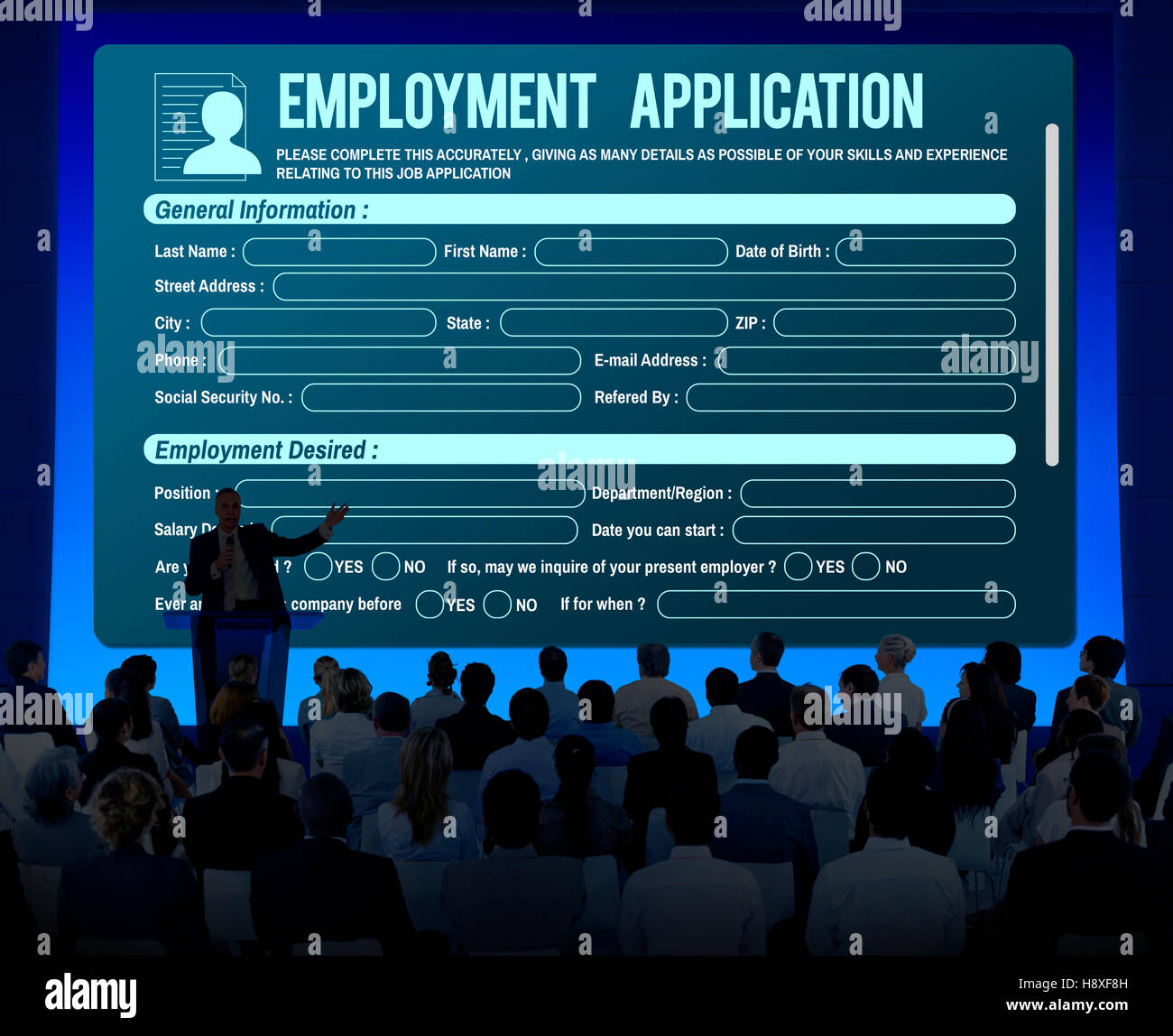 Online Web Job Application Form Concept Stock Photo - Alamy