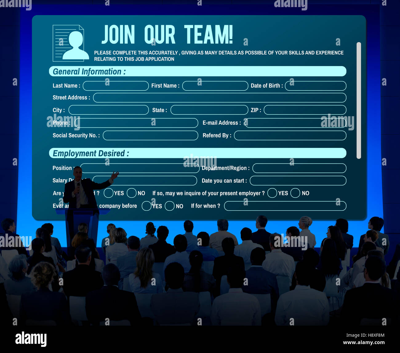 Online Web Job Application Form Concept Stock Photo - Alamy