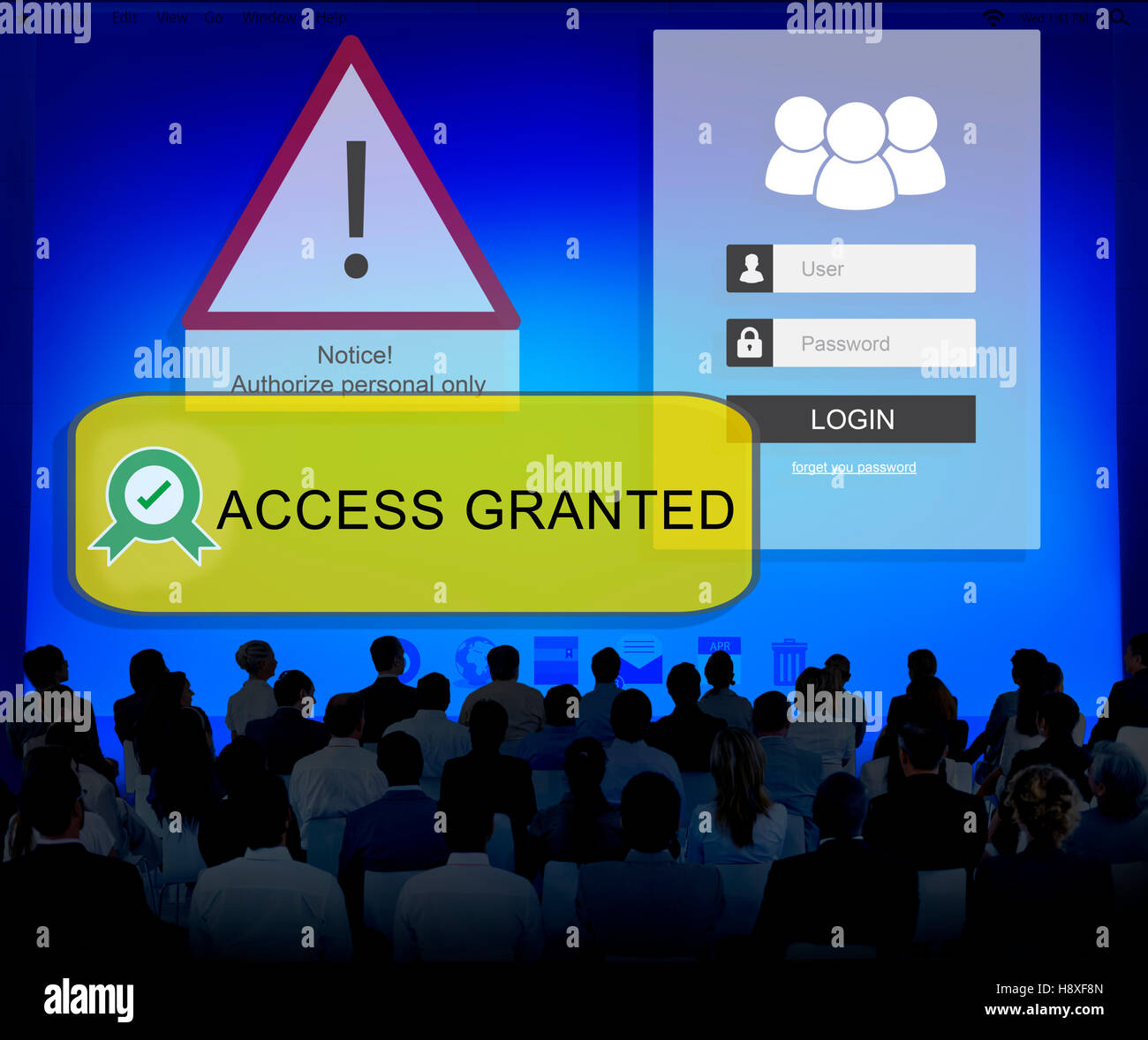 Access Allowed Entrust Password Secured Concept Stock Photo - Alamy
