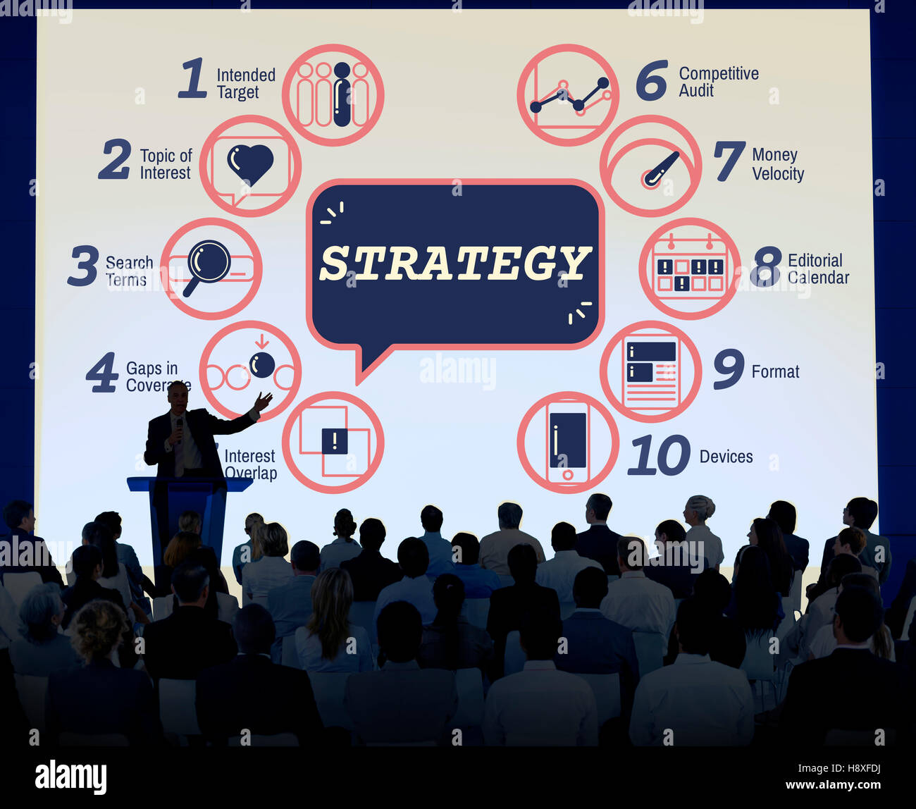 Business Analytics Strategy Methods Tactics Graphic Concept Stock Photo ...