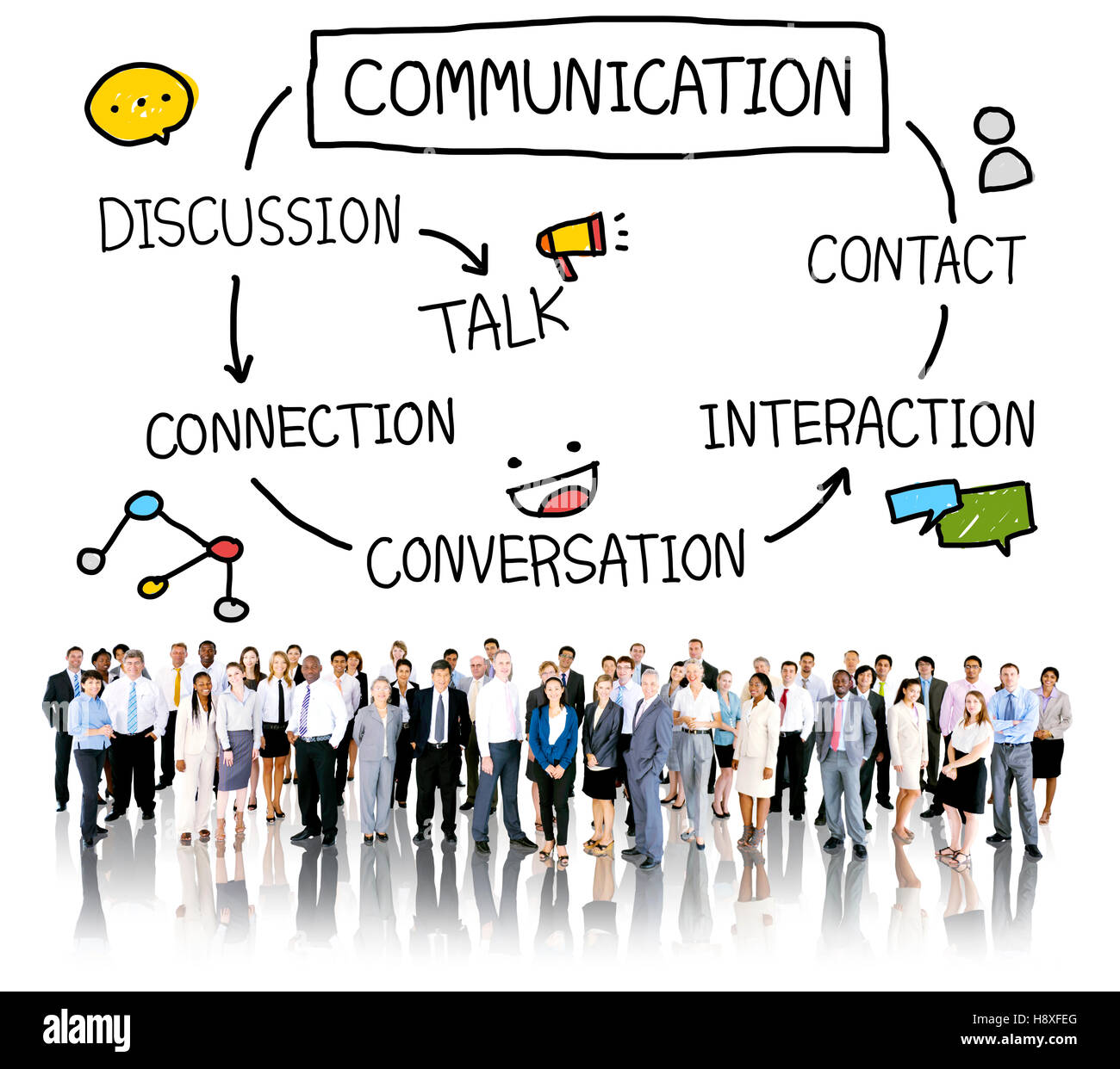 Communication Discussion Contact Conversation Concept Stock Photo - Alamy