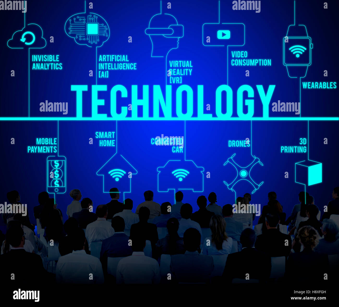 Technology Futuristic Innovation Invention Connection Concept Stock ...