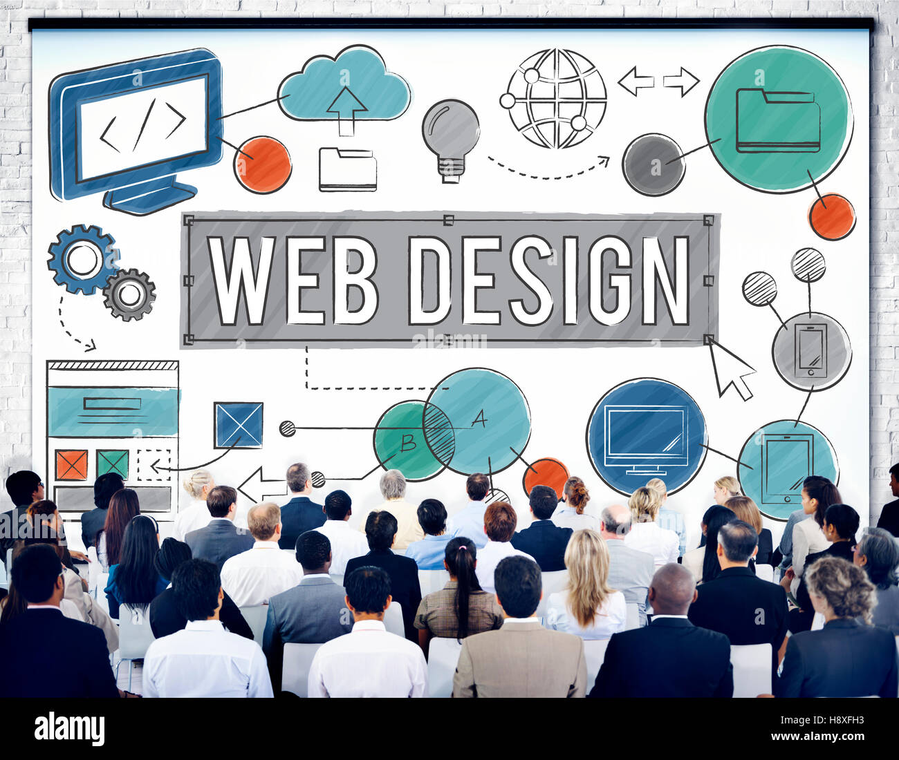 Web Design Technology Digital Illustrations Concept Stock Photo - Alamy