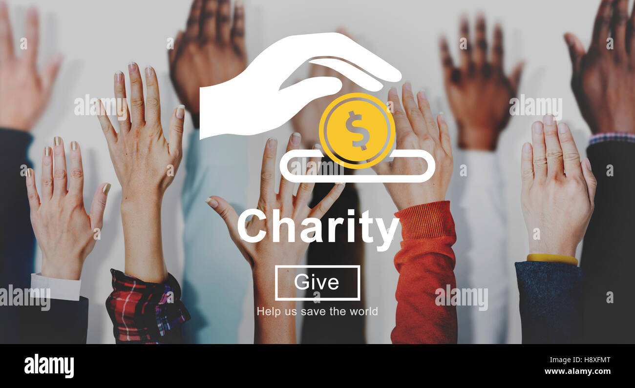 Charity donation hands money hi-res stock photography and images - Alamy
