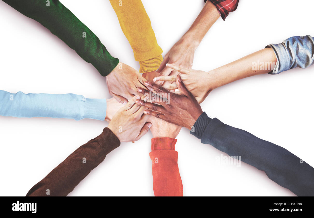 Group of Diverse Hands Together Joining Concept Stock Photo - Alamy