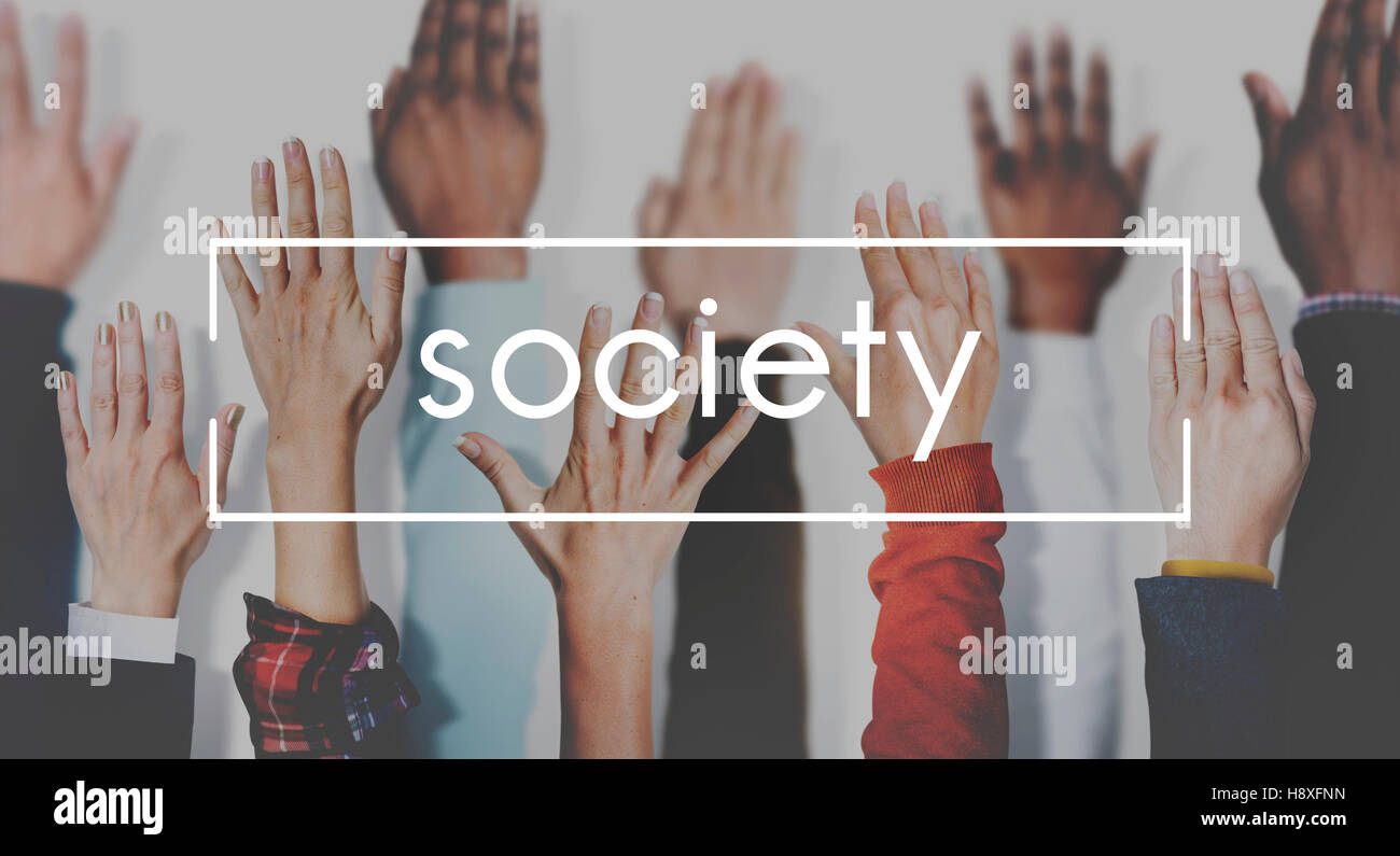 Society Connection Diversity Community Human Hand Concept Stock Photo ...
