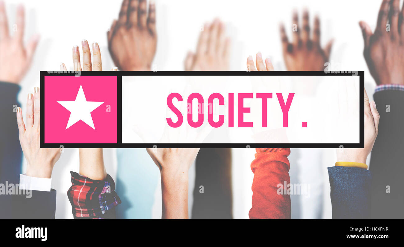 Society Connection Diversity Community Human Hand Concept Stock Photo ...