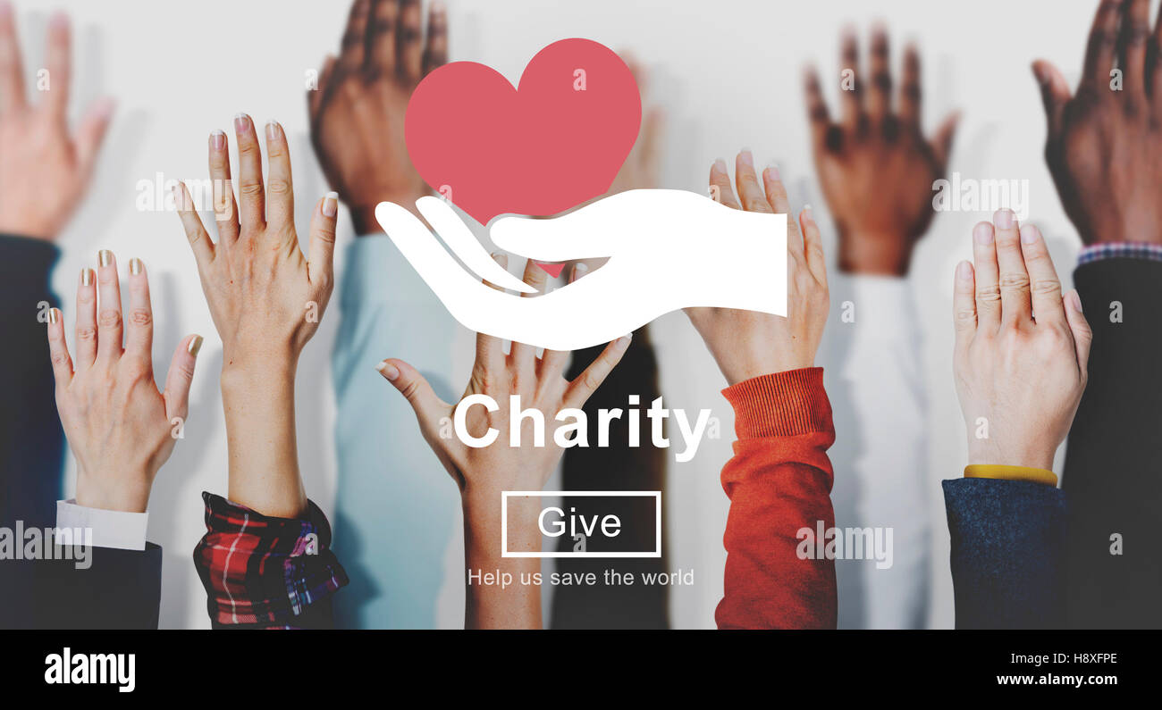 Charity Relief Support Donation Charitable Aid Concept Stock Photo - Alamy