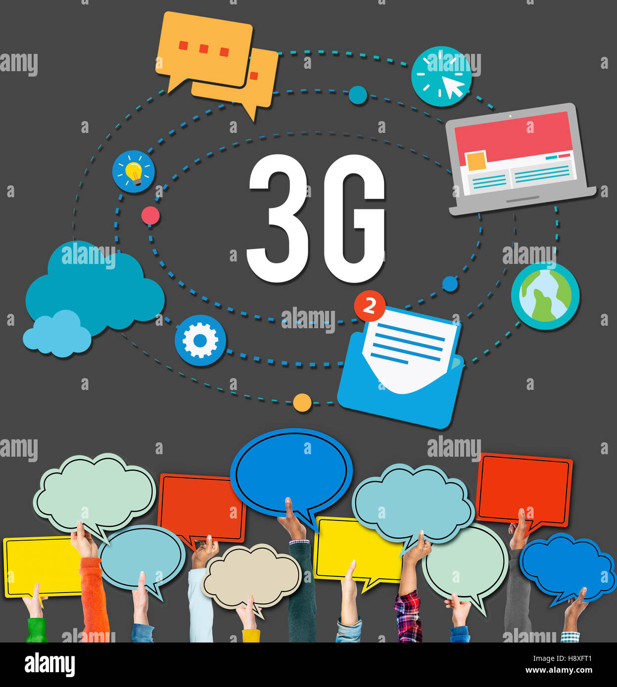 3G Connection Wireless Telecommunications Mobility Concept Stock Photo ...