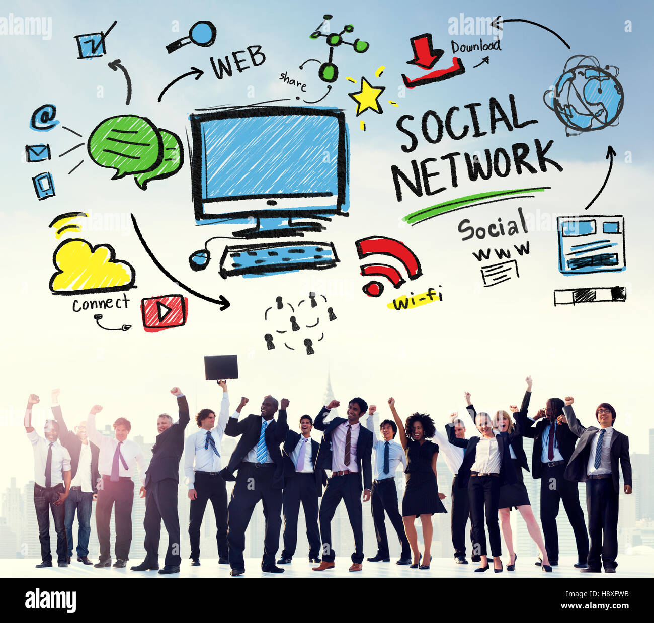 Social Network Social Media Internet WWW Web Online Concept Stock Photo ...