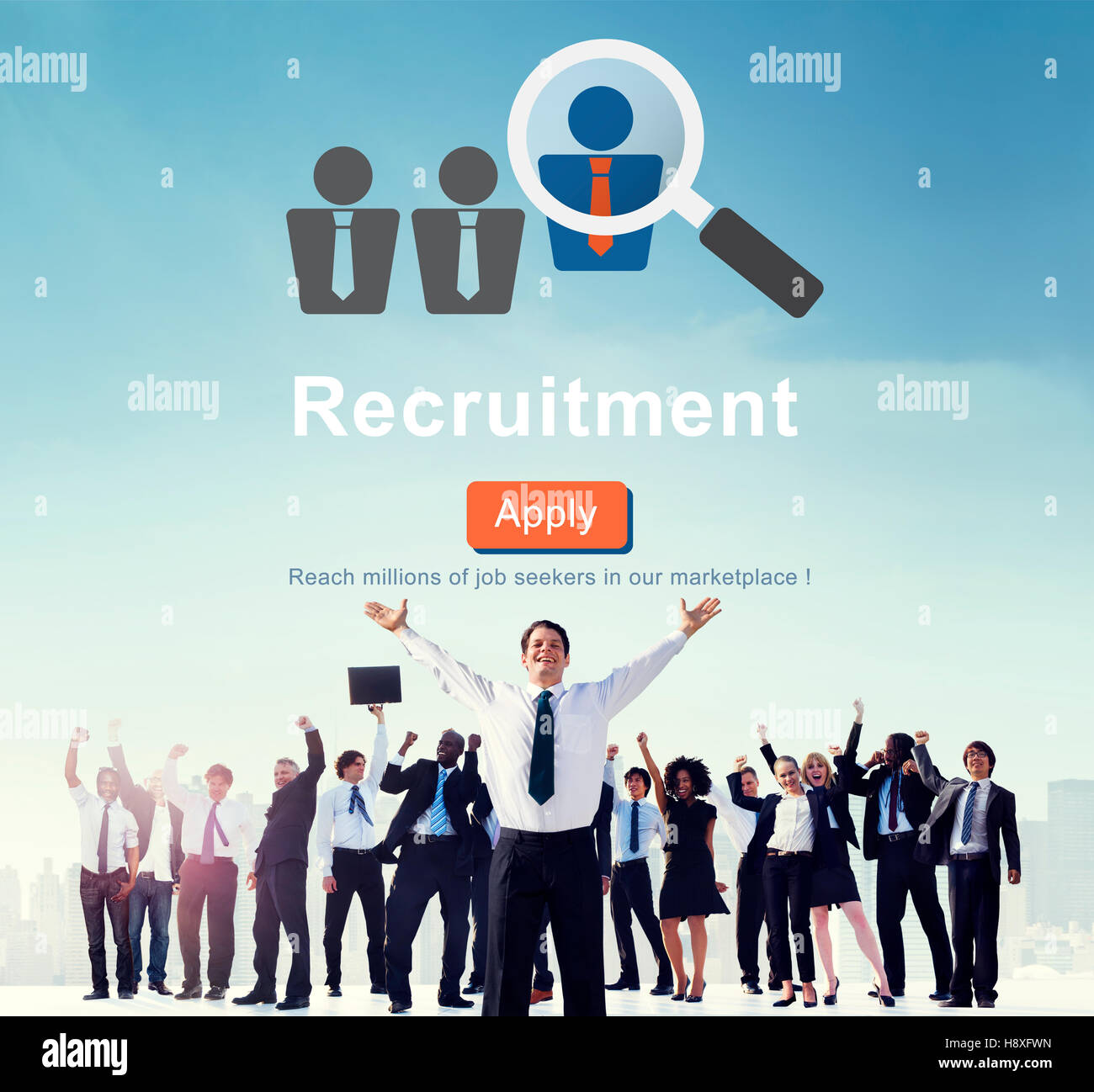 Recruitment Apply Homepage Human Resources Concept Stock Photo - Alamy