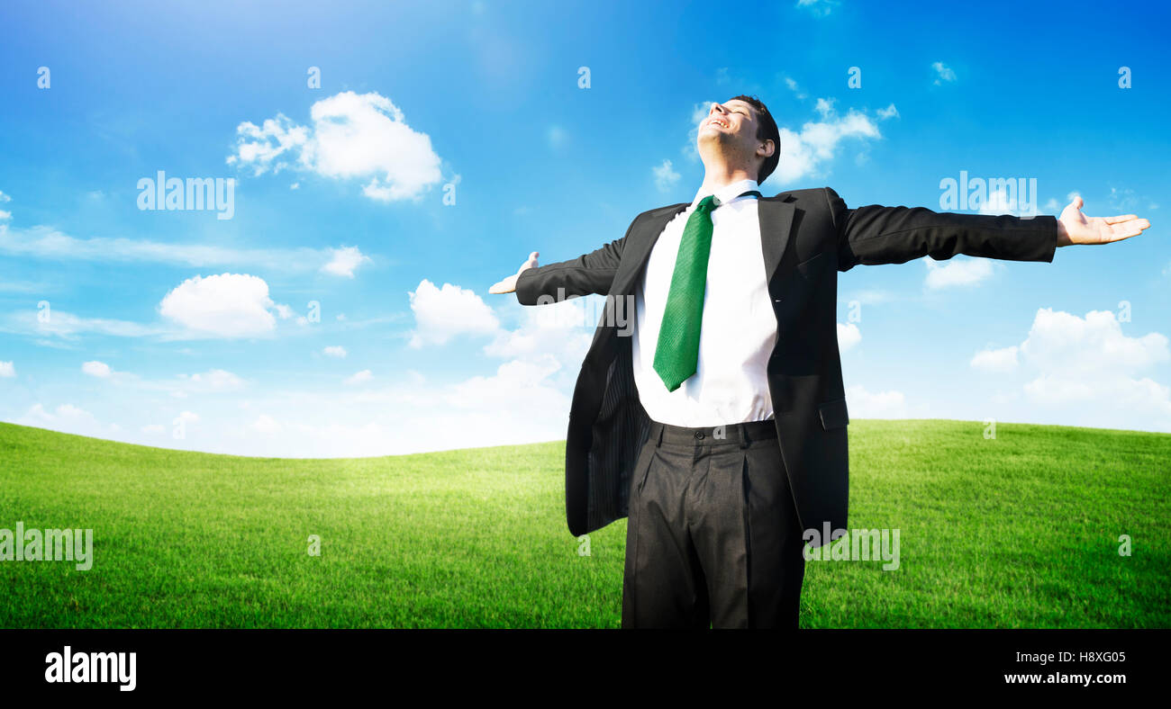Businessman Freedom Relaxation Getaway Refreshment Concept Stock Photo ...