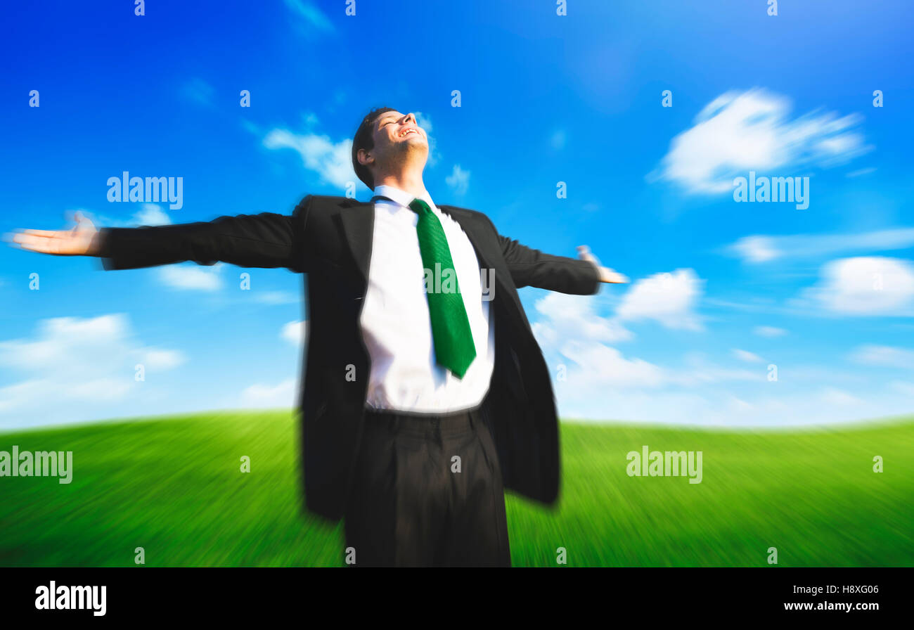 Businessman Freedom Relaxation Getaway Refreshment Concept Stock Photo ...