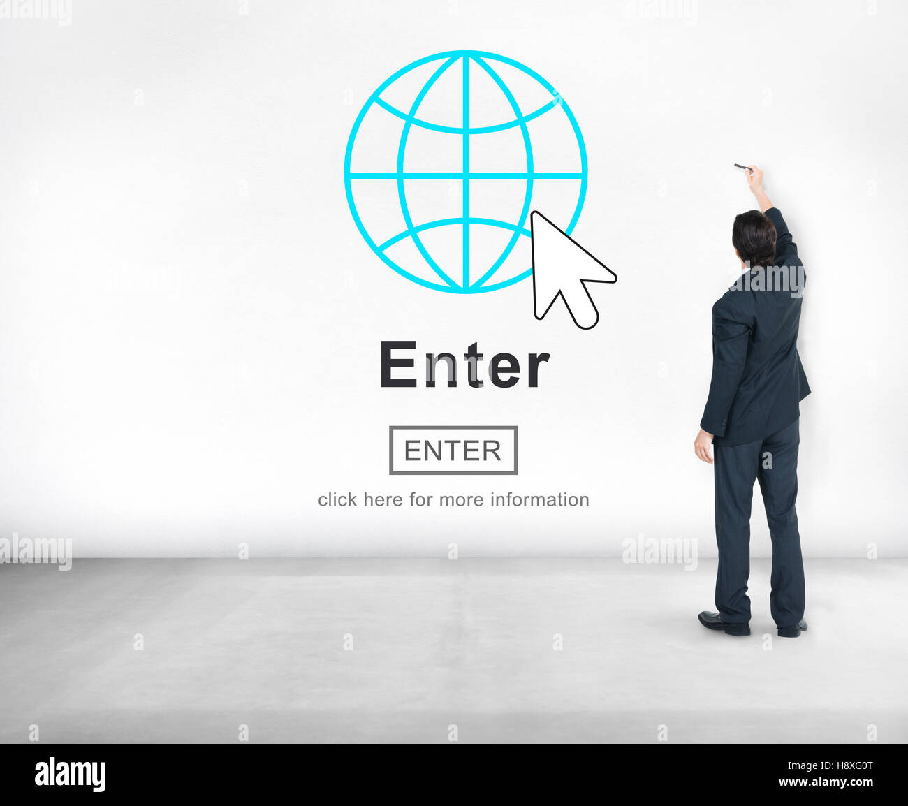 Enter Online Join Website Technology Concept Stock Photo - Alamy