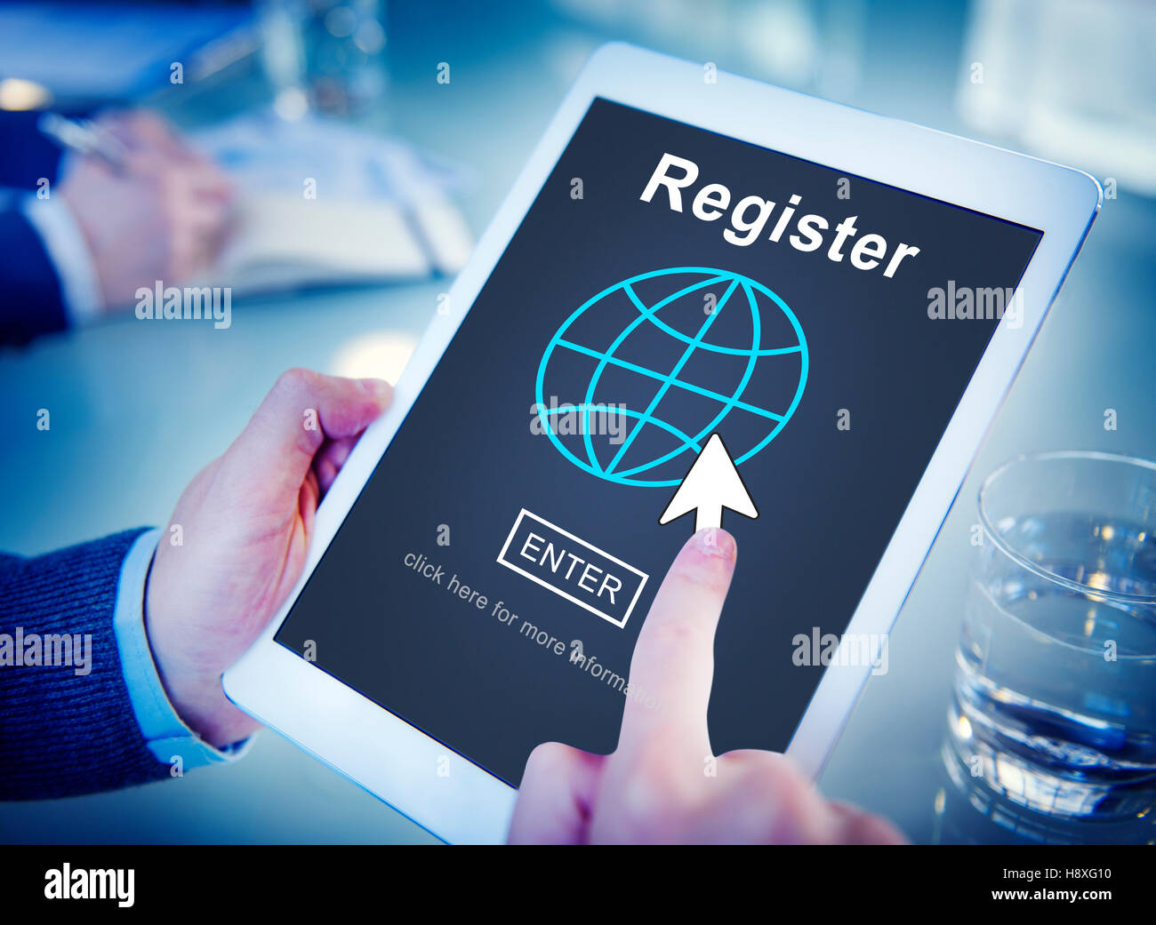 Register Member Homepage Browsing Digital Concept Stock Photo - Alamy