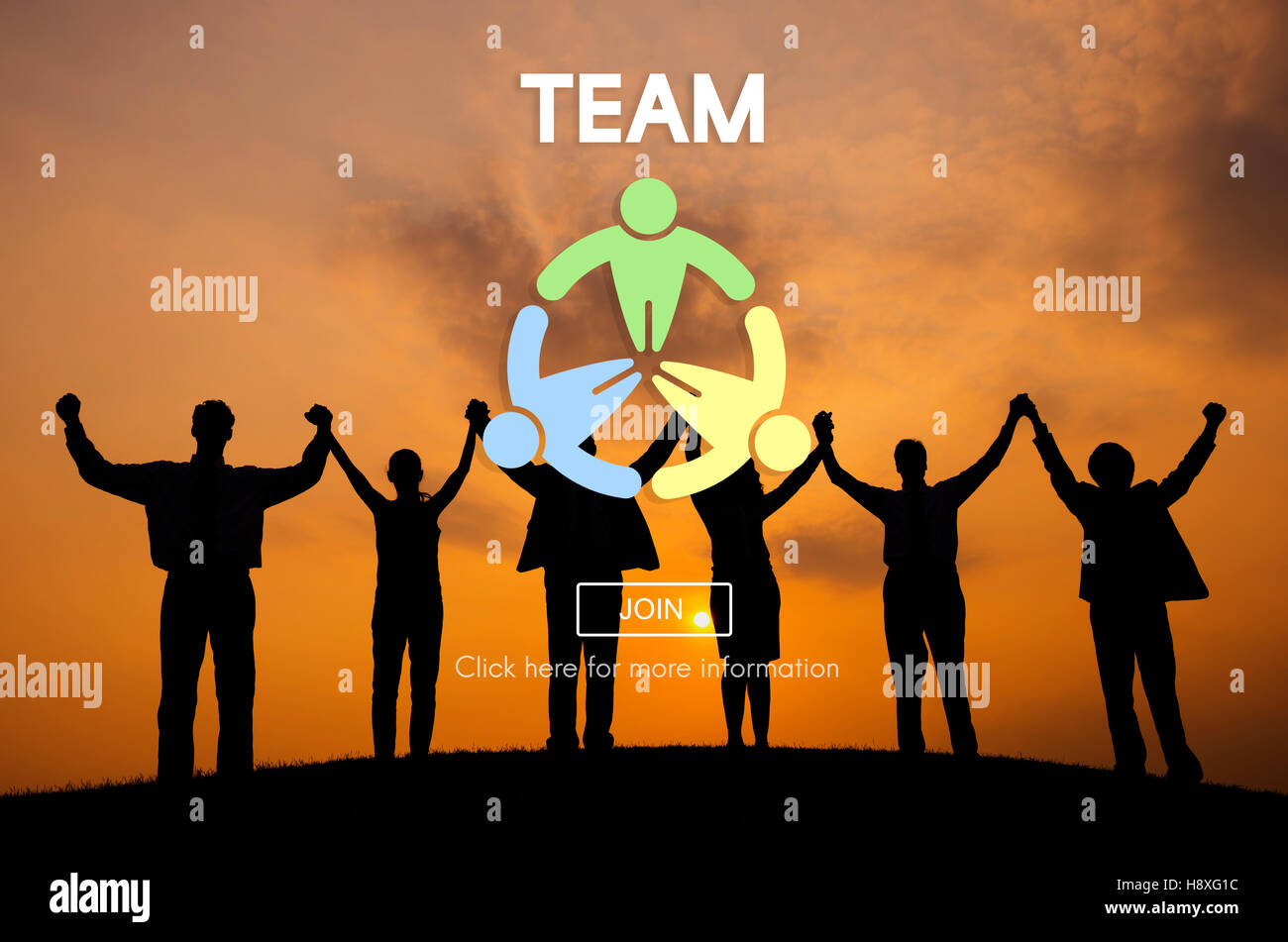 Team Teamwork Connection Cooperation Partner Concept Stock Photo - Alamy