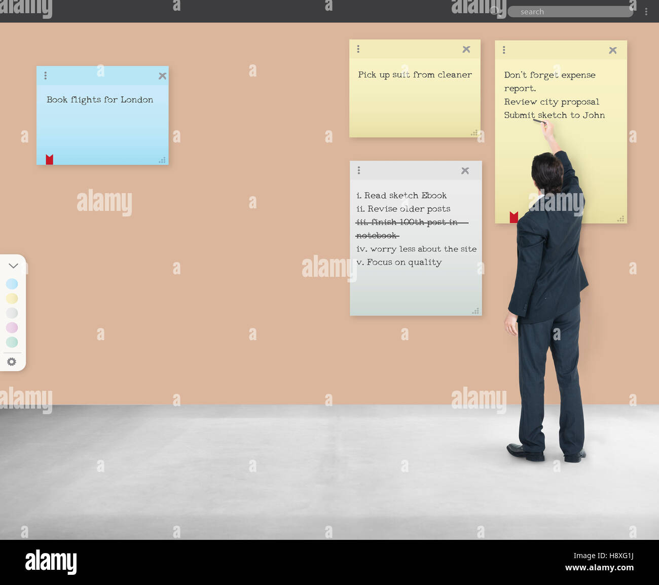 Notepad Reminder Remember List Planning Concept Stock Photo - Alamy