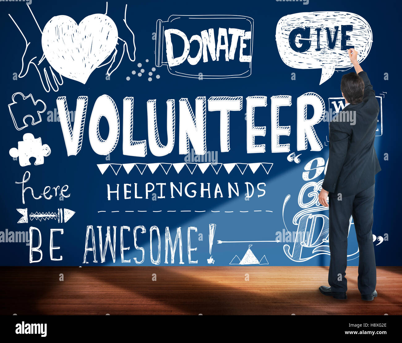 Volunteer Donate Give Helping Hand Concept Stock Photo - Alamy