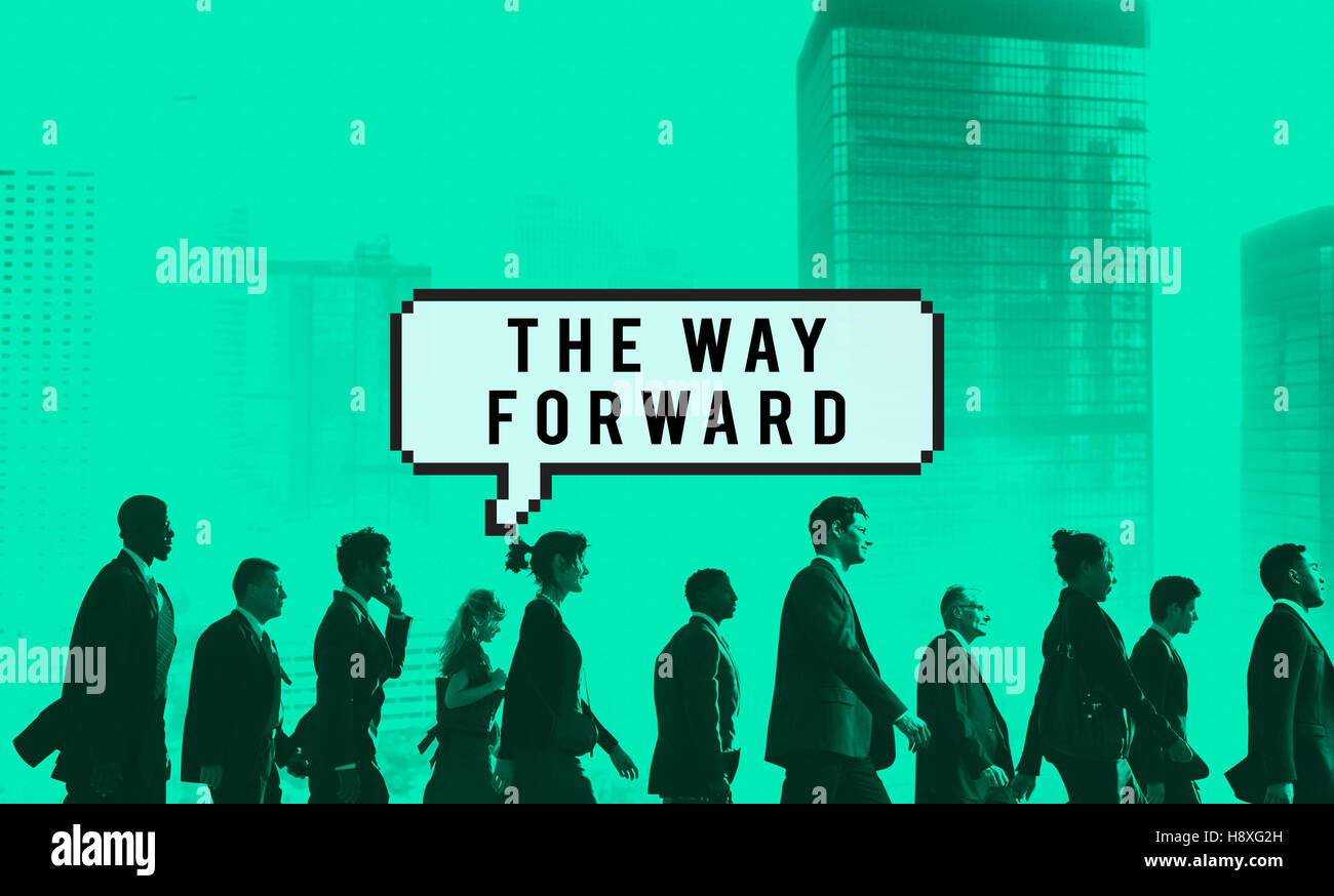 The Way Forward Aim Ahead Vision Target Success Concept Stock Photo - Alamy