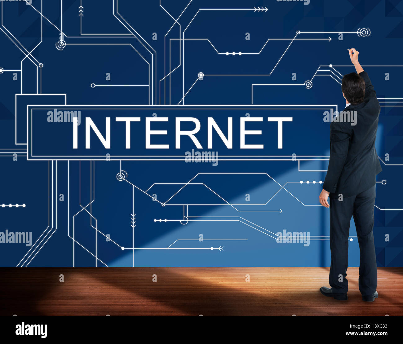 Internet Online Circuit Board Technology Concept Stock Photo - Alamy